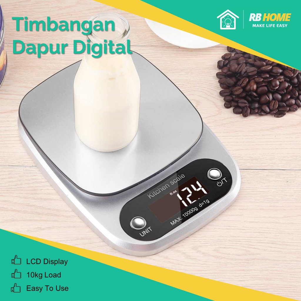 Jual Timbangan Dapur Digital 10Kg / Timbangan Kue Kopi Digital Mini Kitchen Scale 10kg 1g ...