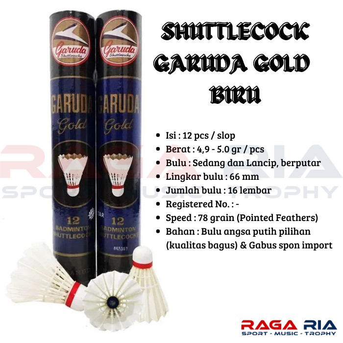 Jual SHUTTLECOCK GARUDA GOLD BIRU | Shopee Indonesia