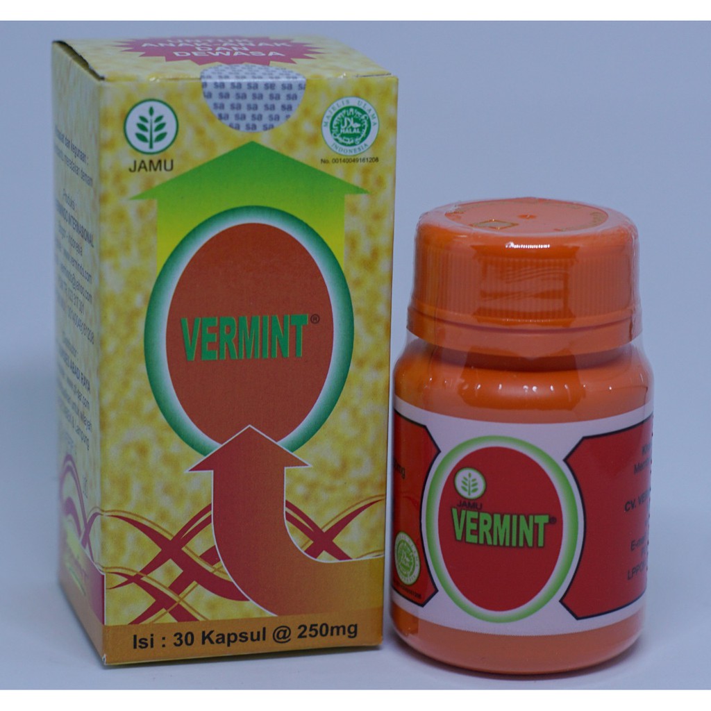 Jual Ekstrak cacing obat Vermint / vermin u/ tipes / typus 30 kapsul ...