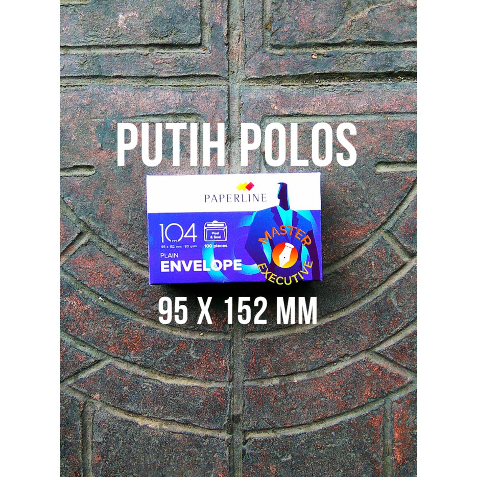 Jual [Pak - 100 lembar] Paperline / PPL Amplop Putih Polos 104 PPS / 95 ...