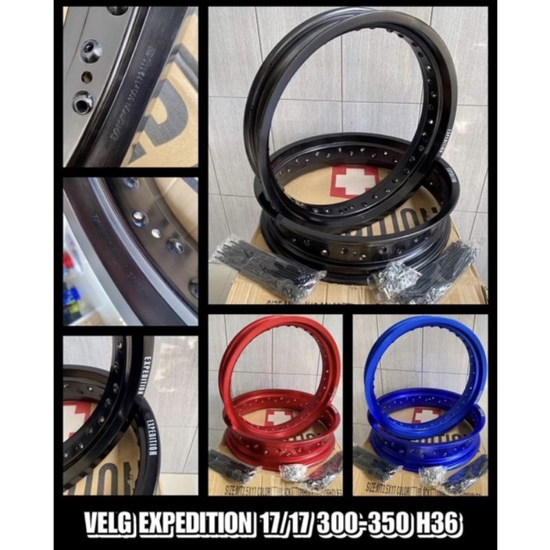 Jual Velg Supermoto Expedition Original 300/17 350/17 Free Ruji Ring ...