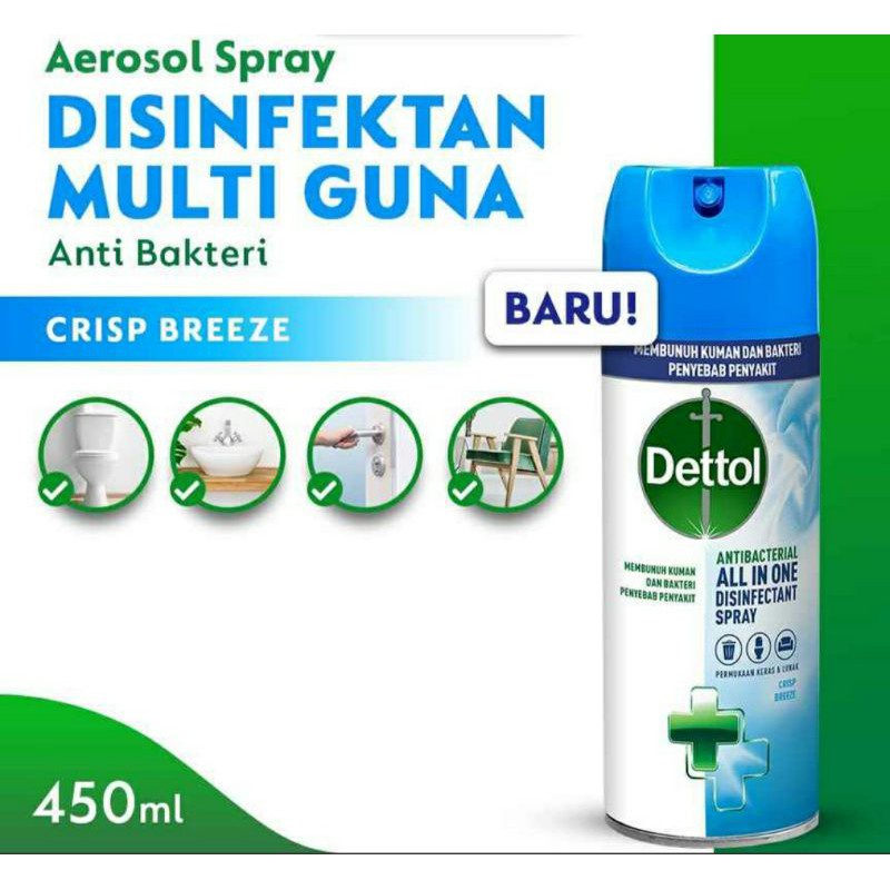 Jual Dettol Disinfectant Spray Semprotan Disinfektan 450mL Disinfektan ...