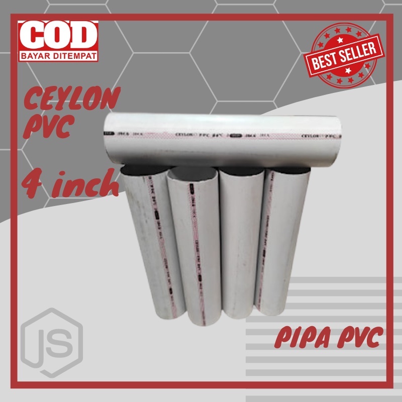 Jual PIPA PVC PARALON PUTIH 4 INCH D POTONGAN 50CM sampai 1 Meter PIPA ...