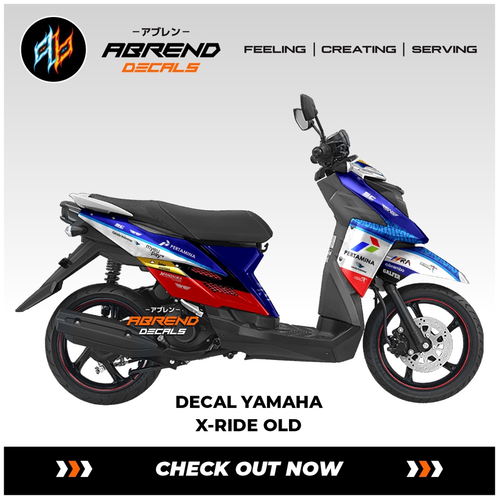 Jual Decal Xride Old Mandalika Pertamina / Stiker Motor Yamaha X ride ...