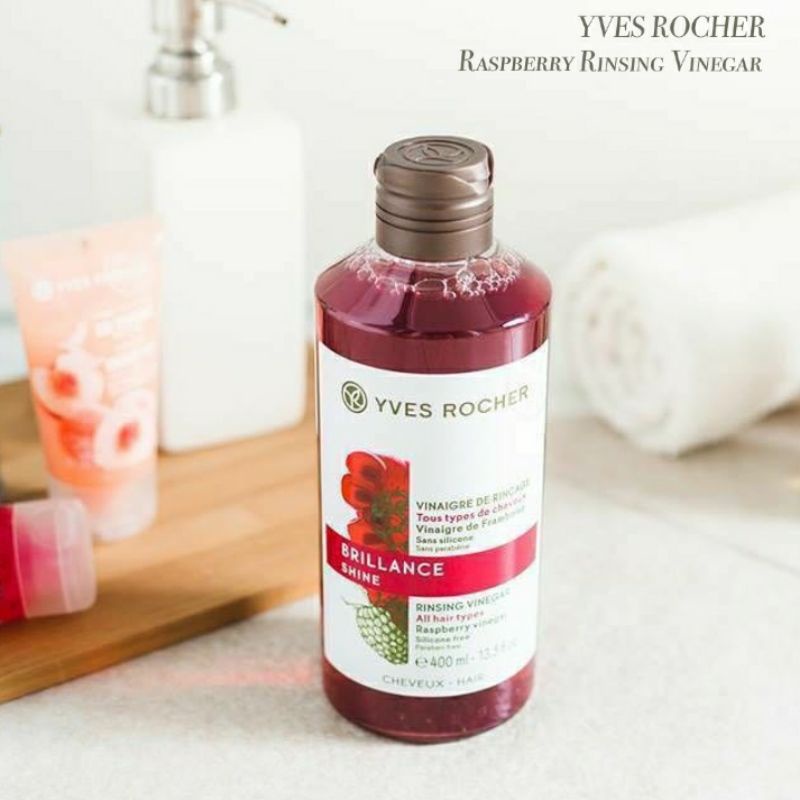 Jual YVES ROCHER SHINE RASPBERRY RINSING VINEGAR 400 ml | Shopee Indonesia