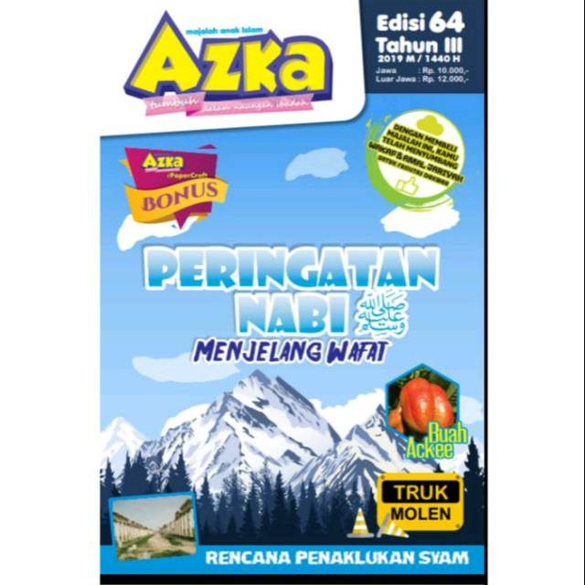Jual BUKU ISLAMI Majalah Anak Azka Edisi 64 Peringatan Nabi Menjelang ...
