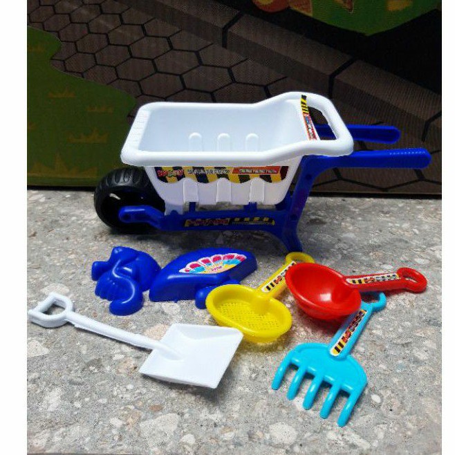 Jual LP 1 Mainan anak gerobak pasir pantai dan cetakannya / happy sand ...