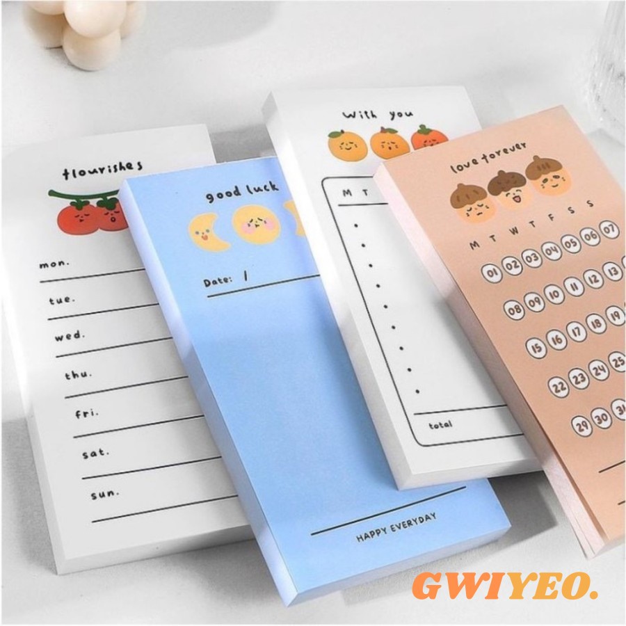 Jual Memopad Korea Notepad To Do List Lucu Isi 50 Lembar | Shopee Indonesia