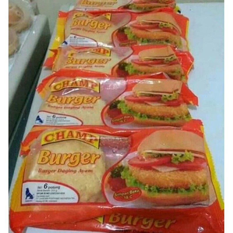 Jual Champ chicken burger 6pcs | Shopee Indonesia