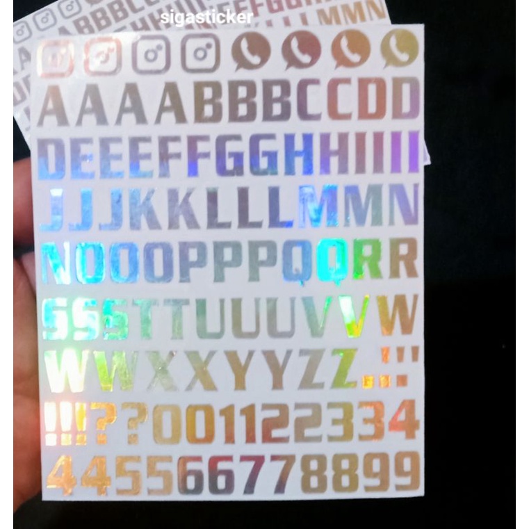 Jual STIKER STICKER ABJAD STICKER HURUF ANGKA CUTTING | Shopee Indonesia