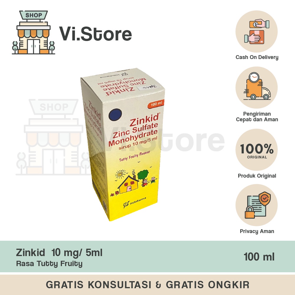 Jual Zinkid Sirup Rasa Tutty Fruity 100 ml | Shopee Indonesia