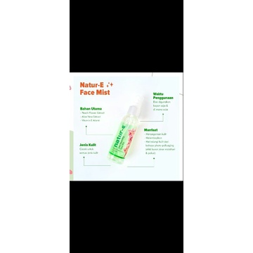 Jual NATUR E FACE MIST 95ML | Shopee Indonesia