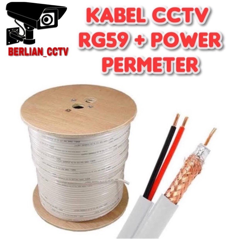 Jual Kabel cctv RG59 plus power premium hd high quality 100m 300m / Kabel cctv RG 59 100 meter ...