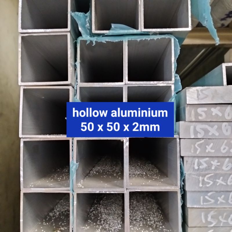 Jual Hollow Aluminium 50 x 50 x 2mm / holo alumunium harga per 10cm ...
