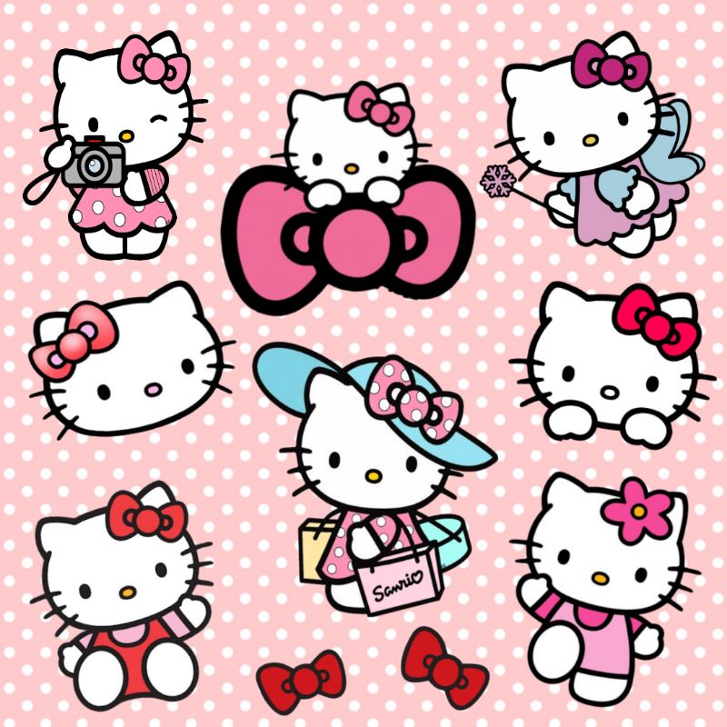Jual [ SUDAH CUTTING ] HELLO KITTY - Sticker aesthetic stiker hello ...