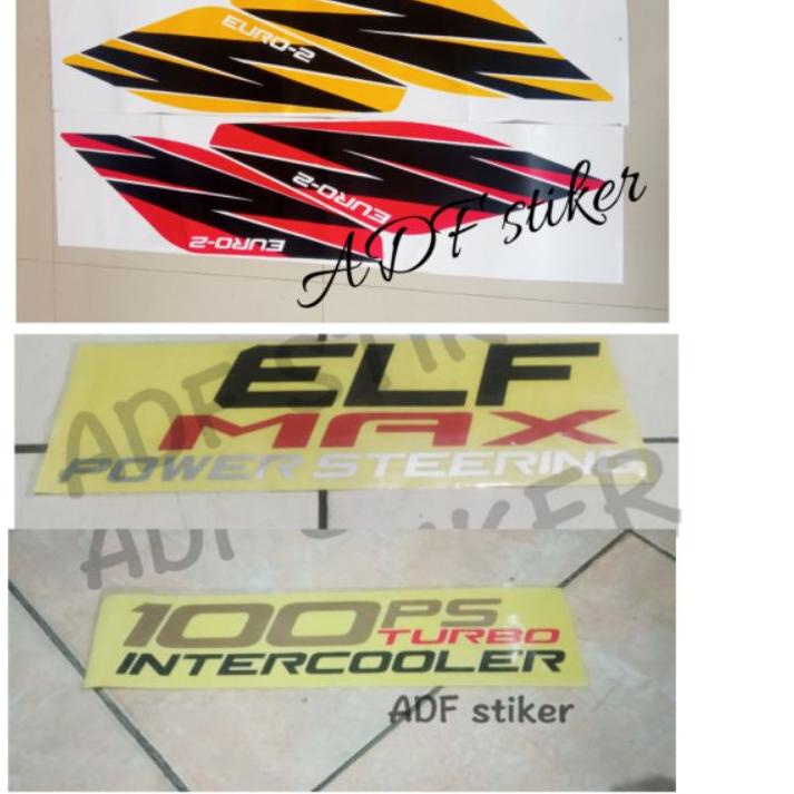 Jual Kekinian - Stiker+emblem set isuzu elf nkr 71 macan / Stiker ...
