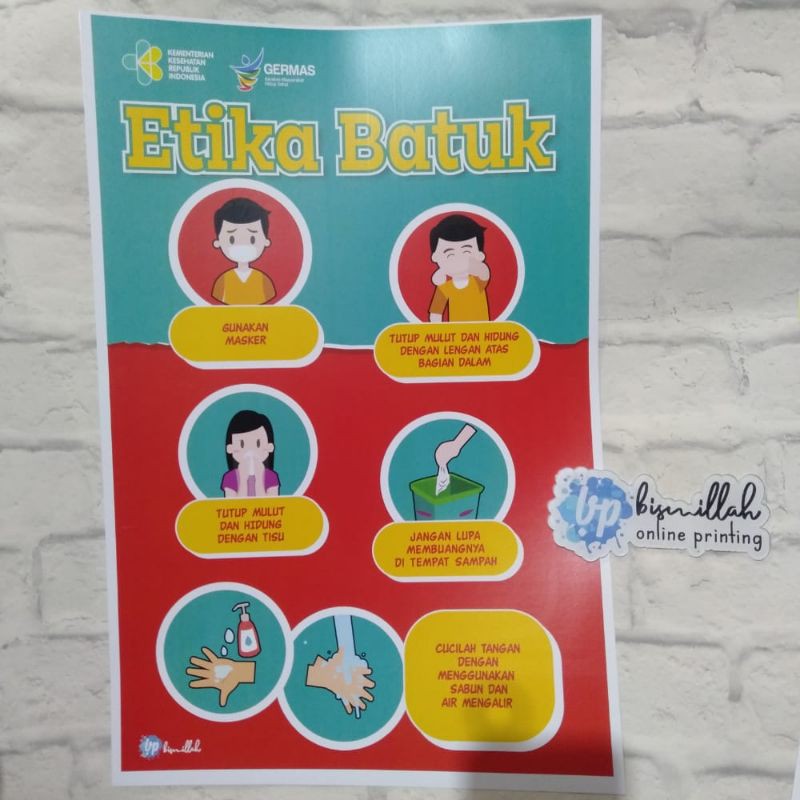 Jual Poster kesehatan etika batuk | Shopee Indonesia