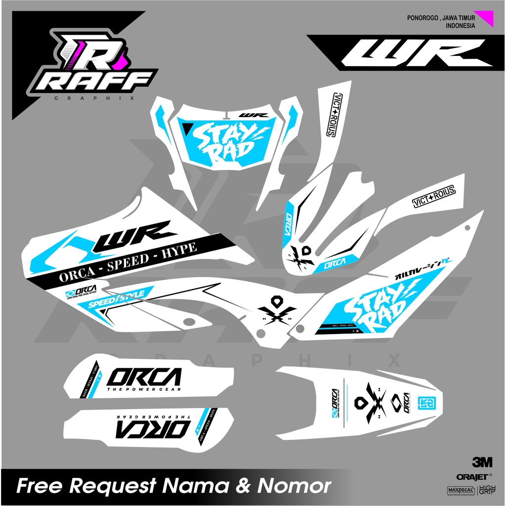 Jual decal sticker yamaha wr 155 decal supermoto wr 155 motif orca ...