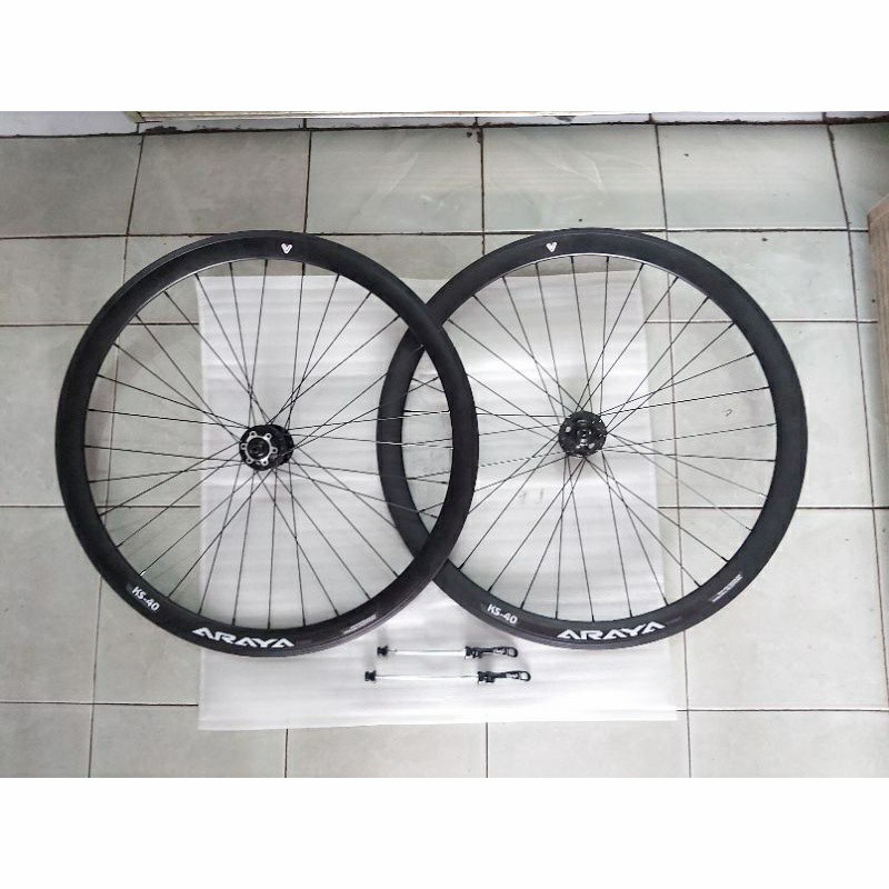 Jual WHEELSET ARAYA KS 40 700C 32 HOLE DISKBRAKE ROADBIKE | Shopee ...