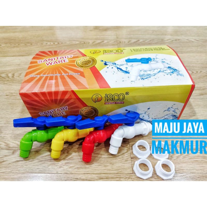 Jual kran pvc taman merek ISCO warna warni bisa 1/2 atau 3/4 bonus ...