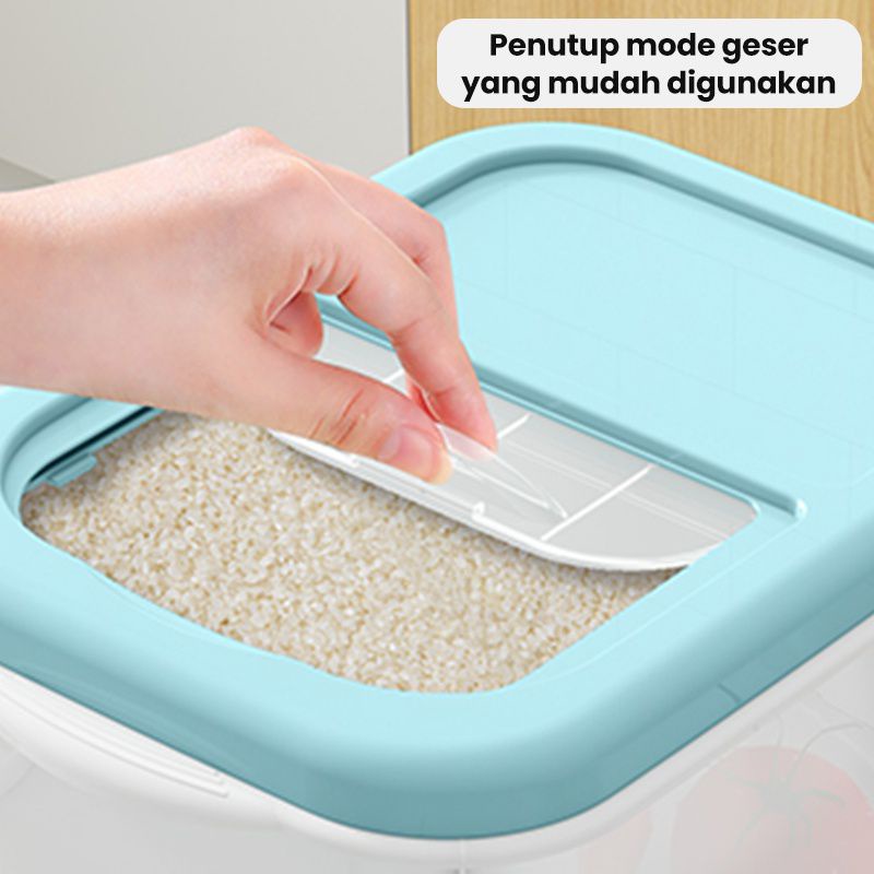 Jual tempat penyimpanan beras 5kg / tempat beras 5kg / box beras ...