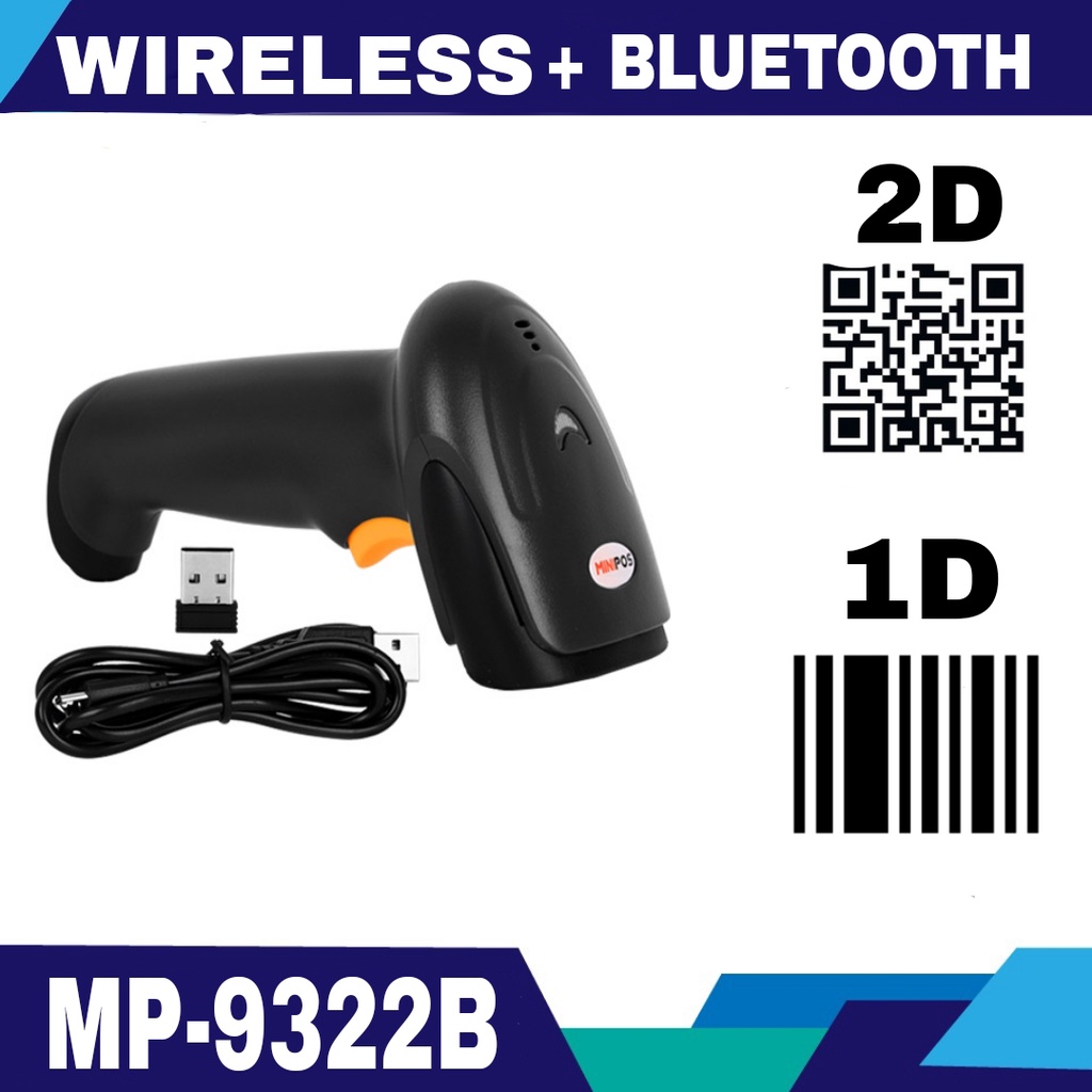 Jual BARCODE SCANNER WIRELESS & BLUETOOTH DONGGLE USB QR CODE 2D & 1D ...