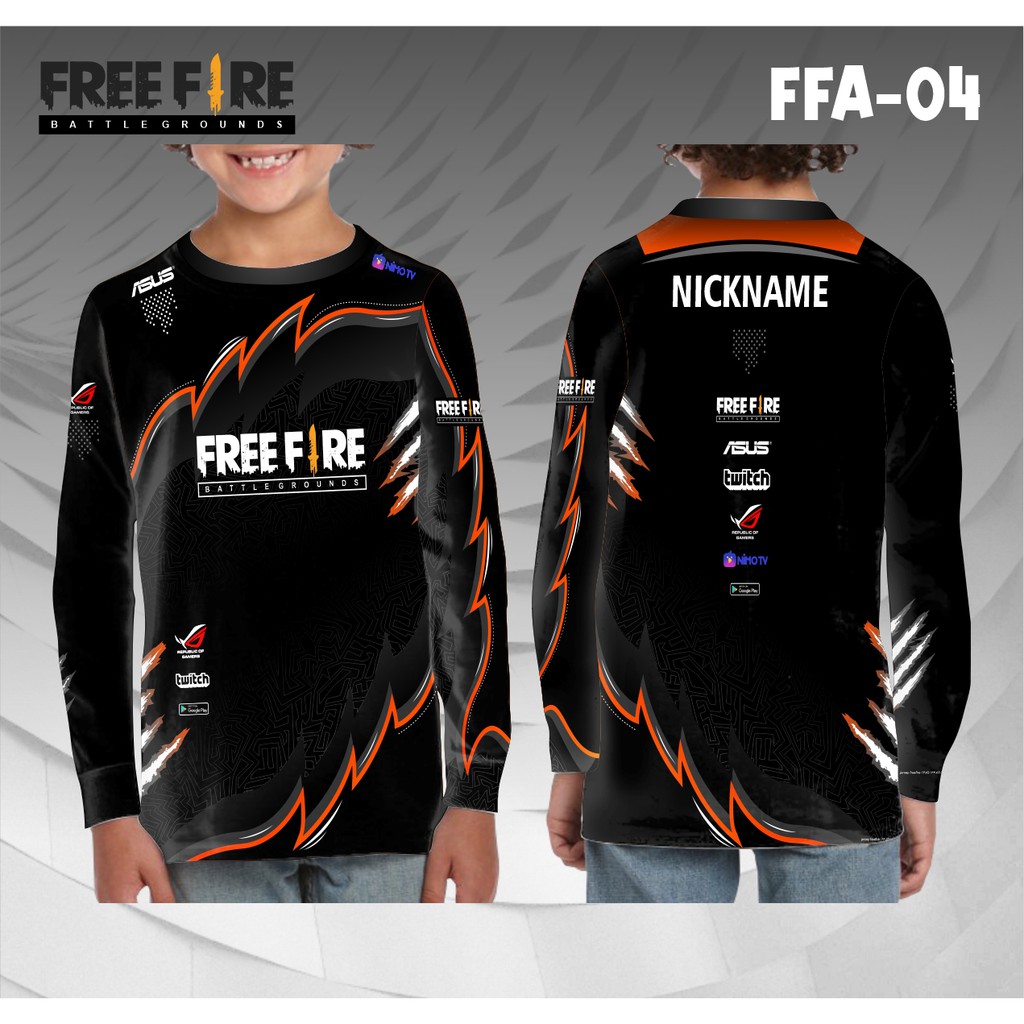 Jual Jersey e sport anak free fire baju freefire rog kaos gamer ff ...