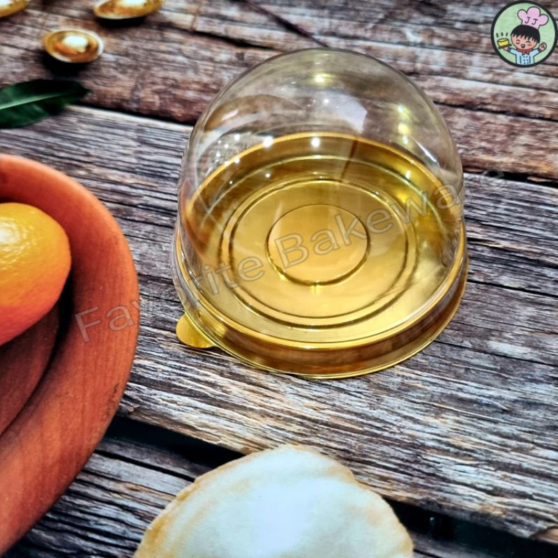 Jual Tray Mika Mooncake Gold Bulat Tutup Plastik Packaging Kue Bulan ...