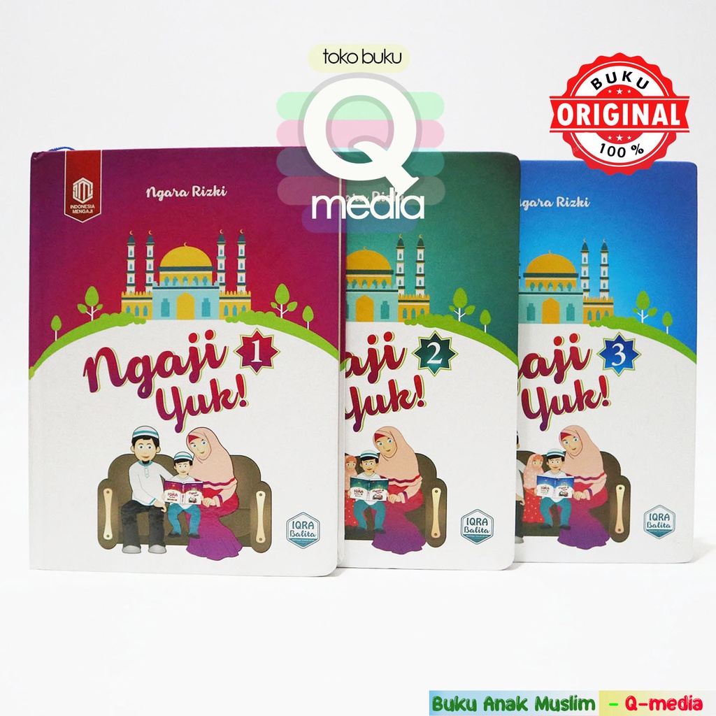 Jual BUKU Ngaji Yuk 1 SET isi 3 Buku Lengkap Jilid 1 2 3 | Ngara Rizky - Kinsky | Iqra Balita ...