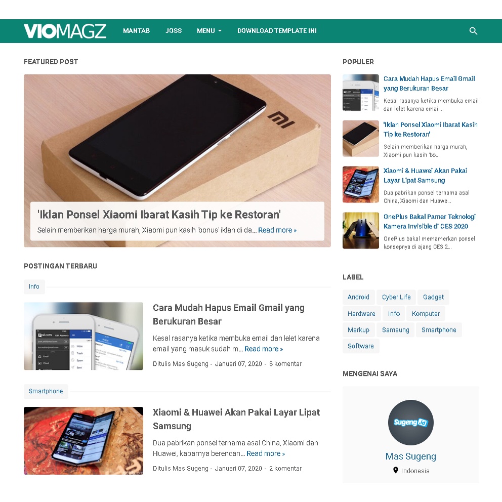 Jual Template Blogger Wuzz Kutoko Linkmagz Viomagz Evomagz | Shopee ...