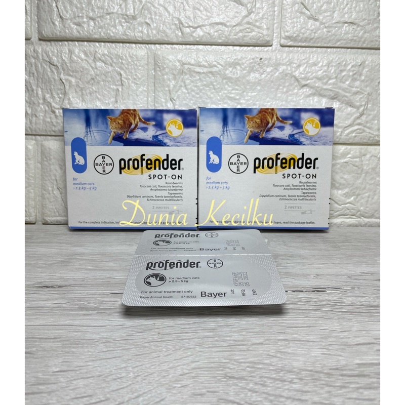 Jual Profender Spot On Medium Cats 2,5-5kg Obat Cacing Tetes Aman Untuk ...