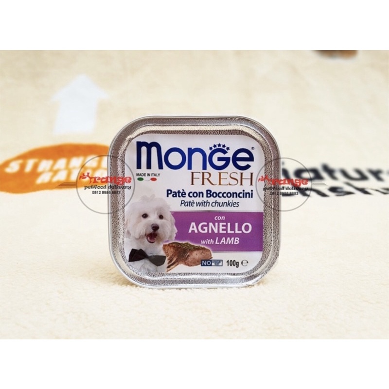 Jual monge lamb 100 gr tray wet food makanan anjing kornet dog food ...