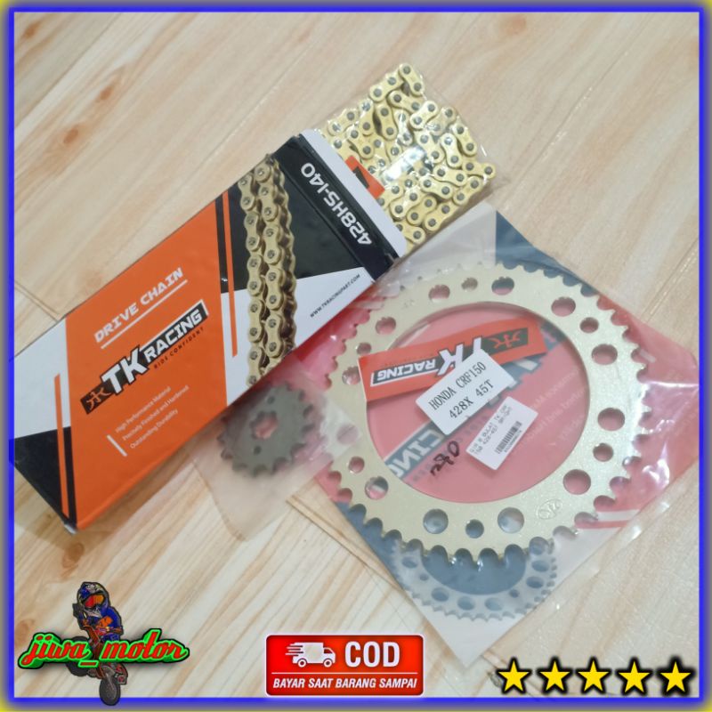 Jual gear gir 1set CRF 150l supermoto TK racing gear depan tajima ...