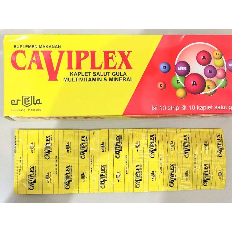 Jual CAVIPLEX Multivitamin Lengkap Strip isi 10 Tablet | Shopee Indonesia