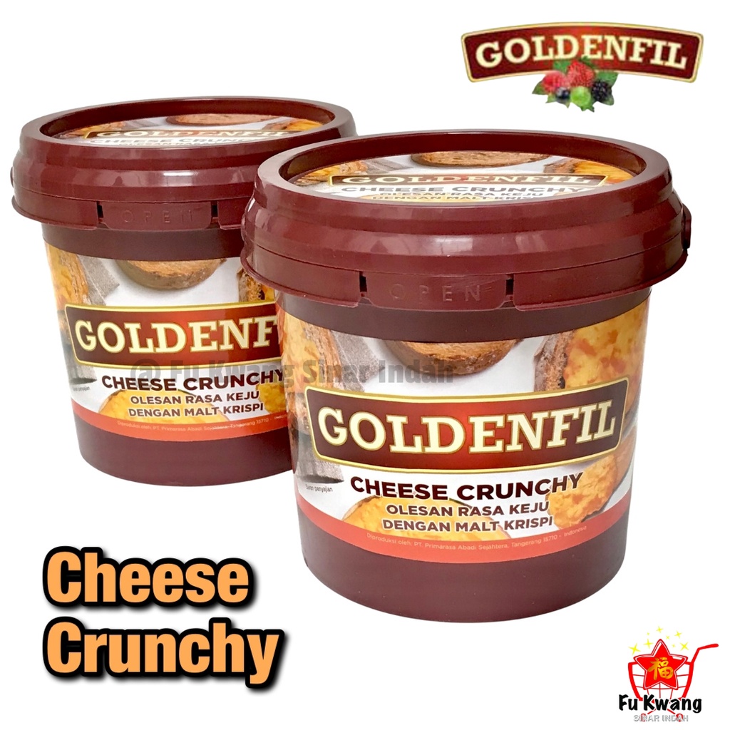 Jual Goldenfil Cheese Crunchy Spread Selai Olesan Renyah 1 kg | Shopee ...