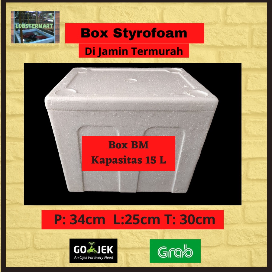 Jual Box Strofoam/ Styrofoam Jenis BM kapasitas 15 Liter Panjang 34cm ...