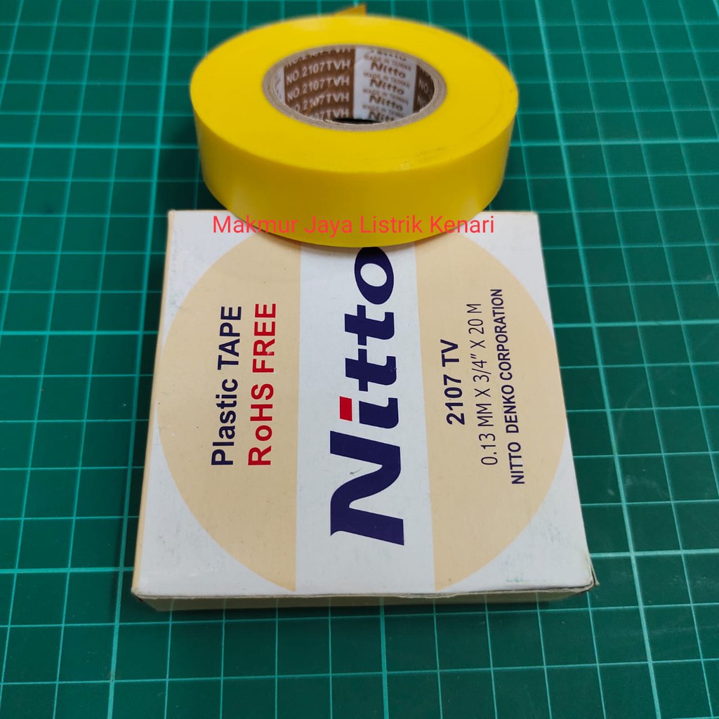 Jual Isolasi Nitto / Isolasi Listrik Nitto Hitam Merah Biru Kuning ...