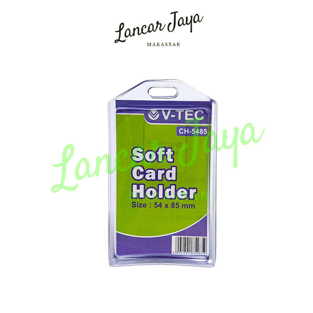 Jual Name Tag Soft ID Card Holder V-TEC VTEC CH-5485 54x85mm | Shopee ...