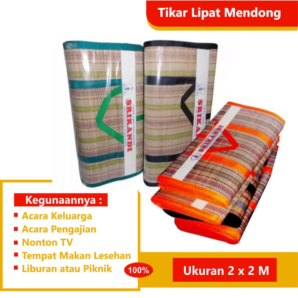 Jual Tikar Lipat Mendong / Tikar piknik Ukuran 2x2 Meter | Shopee Indonesia