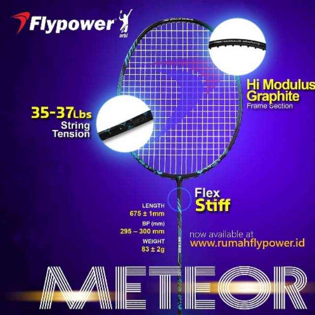Jual RAKET BADMINTON FLYPOWER METEOR ORIGINAL | Shopee Indonesia