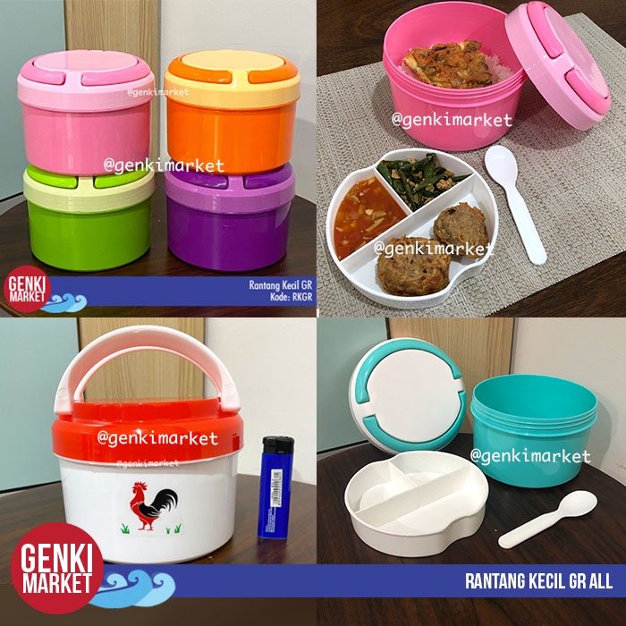 Jual Rantang Kecil / Tempat Makanan 2 tingkat GR 2in1 - Tempat Bekal ...