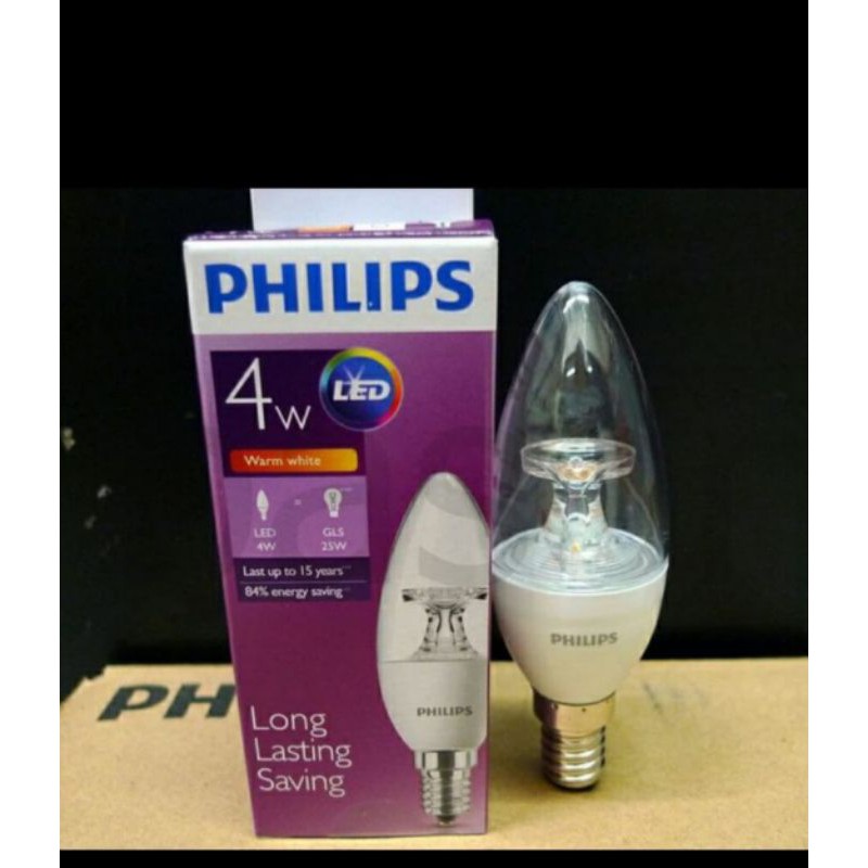 Jual lampu led candle candle lilin philips 4w 4 watt philips | Shopee ...