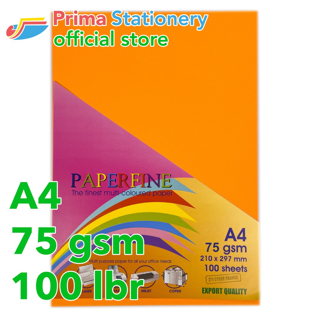 Jual Paperfine Kertas HVS Warna A4 Sinar Spectra Warna Cyber Isi 100 ...