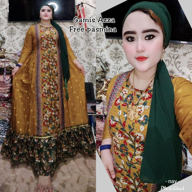 Jual Gamis Azza (Free pasmna) | Shopee Indonesia