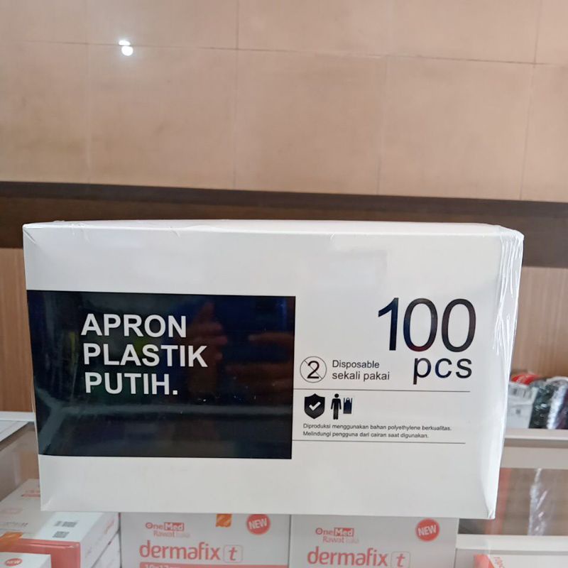 Jual Apron plastik putih isi 100 pcs | Shopee Indonesia