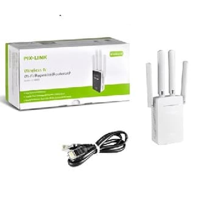 Jual PIX-LINK LV-WR09 WiFi Range Extender 4 Antenna | Shopee Indonesia
