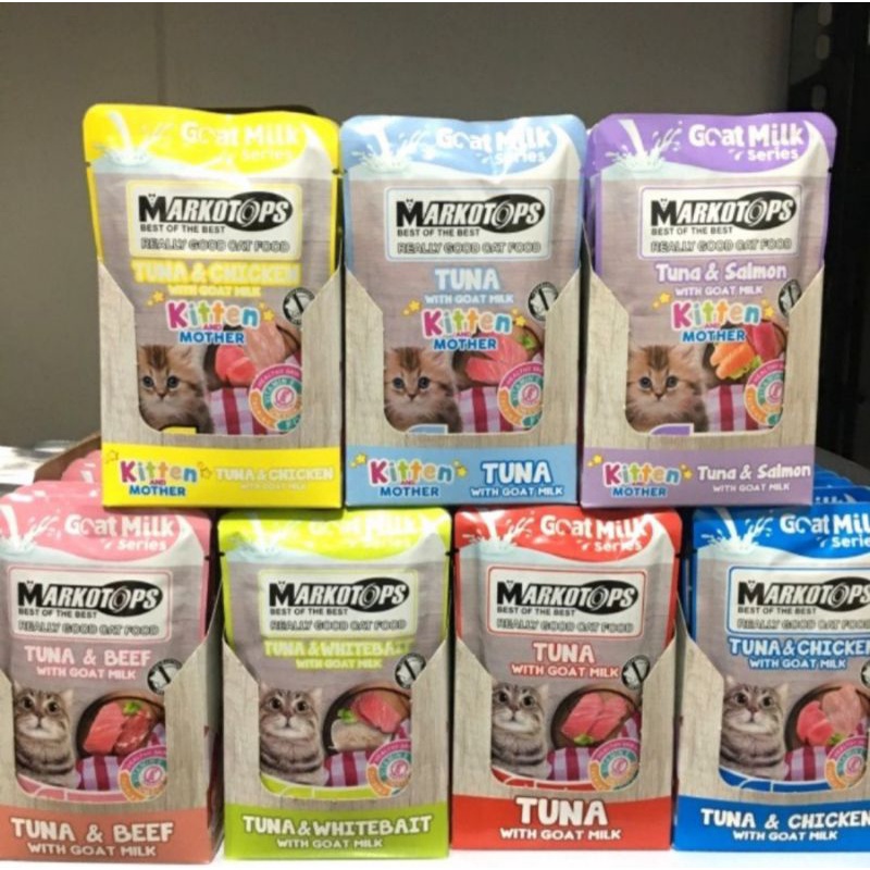 Jual Markotop Cat Sachet Kitten Adult All Variant 24sachet Kucing Basah ...