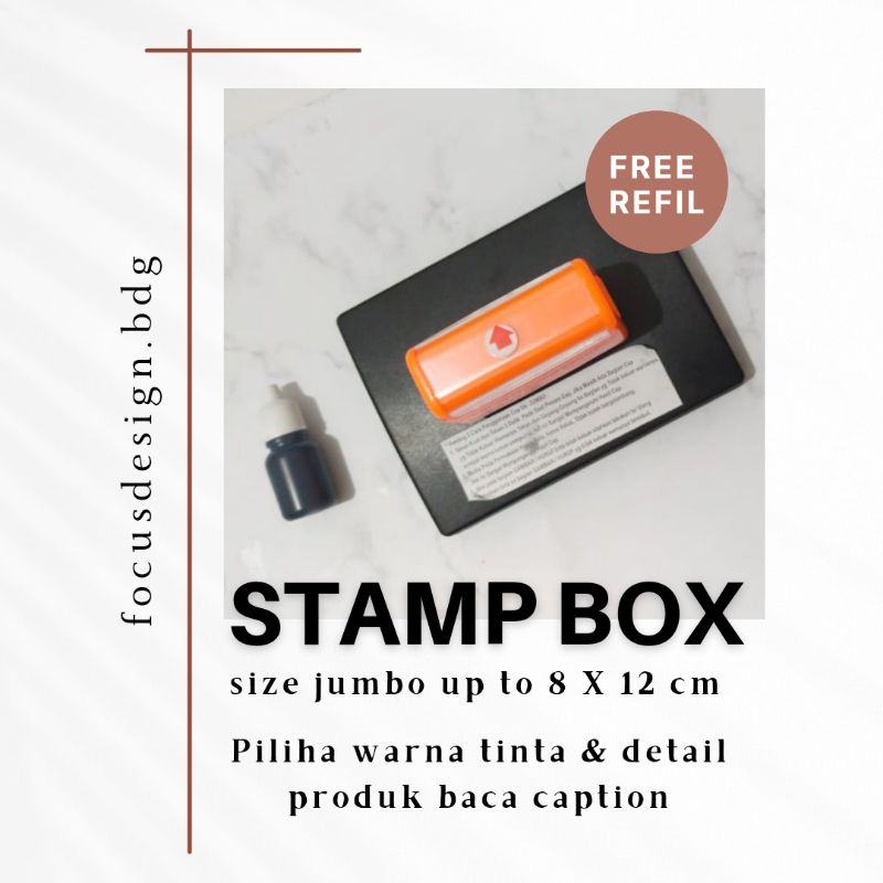 Jual stampel jumbo stampel dus stampel box stampel murah up to 8*12 cm ...