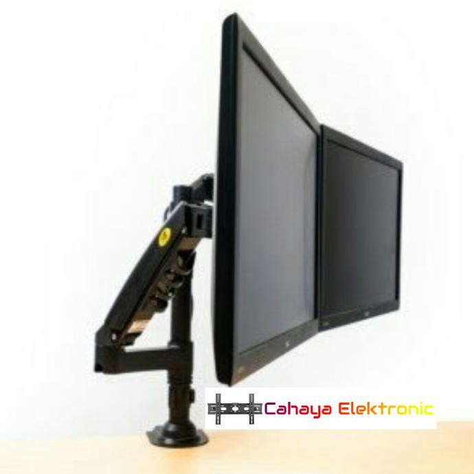 Jual Bracket Monitor Stand Jepit Meja Mount 14 17 19 24 28 Inch Tilt ...