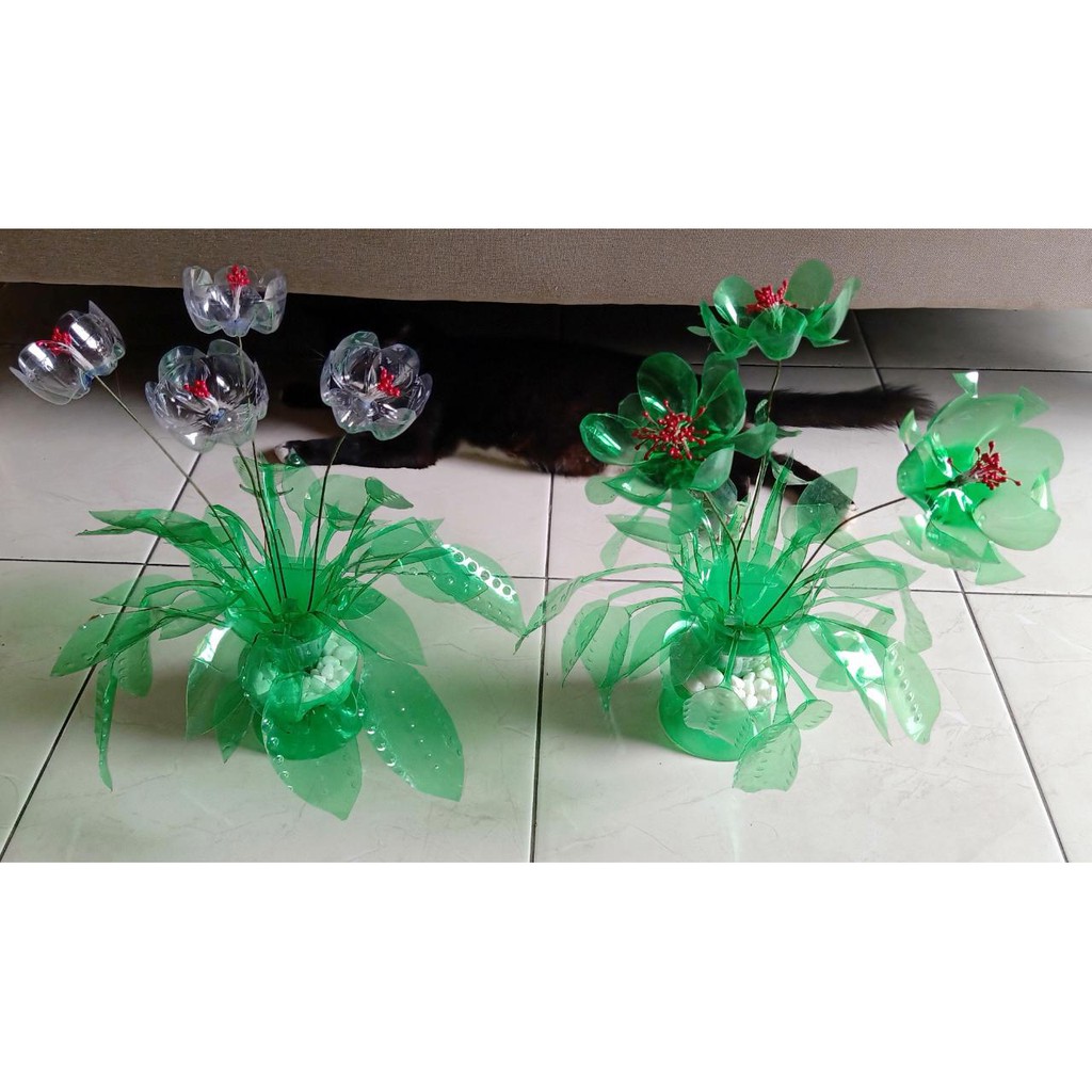 Jual bunga pot daur ulang Kerajinan tangan unik daur ulang hiasan Bunga ...